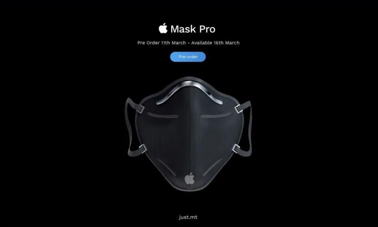 Takto by vyzerali inteligentné respirátory od Apple. Bizarnosť dotvára ...