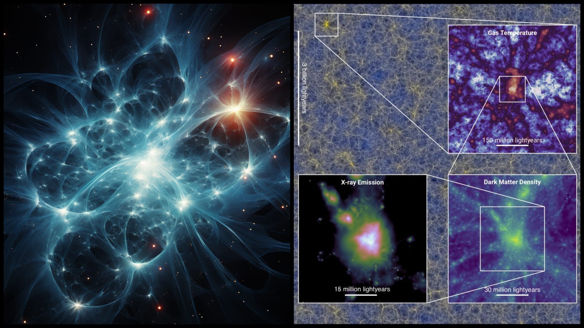 Doteraz najväčšia kozmologická simulácia objasňuje hmotu